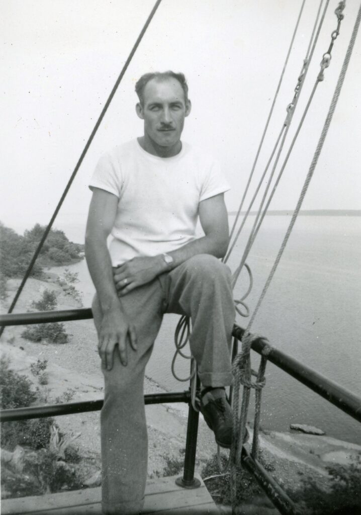 Ovila Paquette, watchman at the Grondines signal station, circa 1960 ...