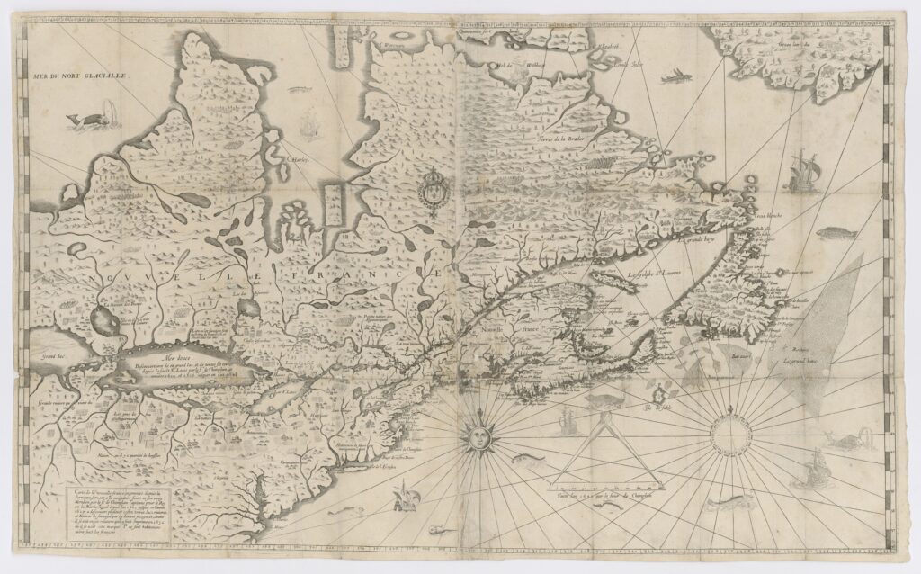 Map of New France in 1632 by Samuel de Champlain | Grondines, a Land Shaped by Rocks and Tides