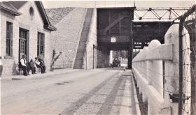 An Early Car Passes Under the Kirkfield Lift Lock | "Are We There Yet ...