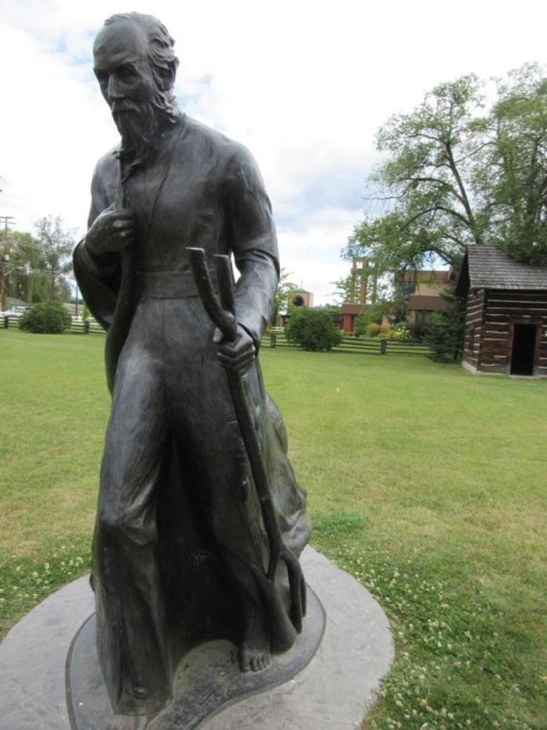 Statue of Father Charles Pandosy | The Francophone Ranchers of British ...