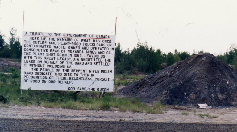 Serpent River Sign | Getting the Word Out: The Media of Activism