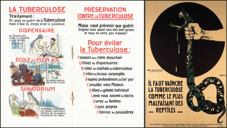 (Left) Brochure for Tuberculosis Prevention, 1924 (Right) Poster ...