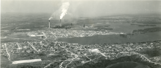Aerial View of Rouyn and Noranda in August 1933 | The birth of Rouyn ...