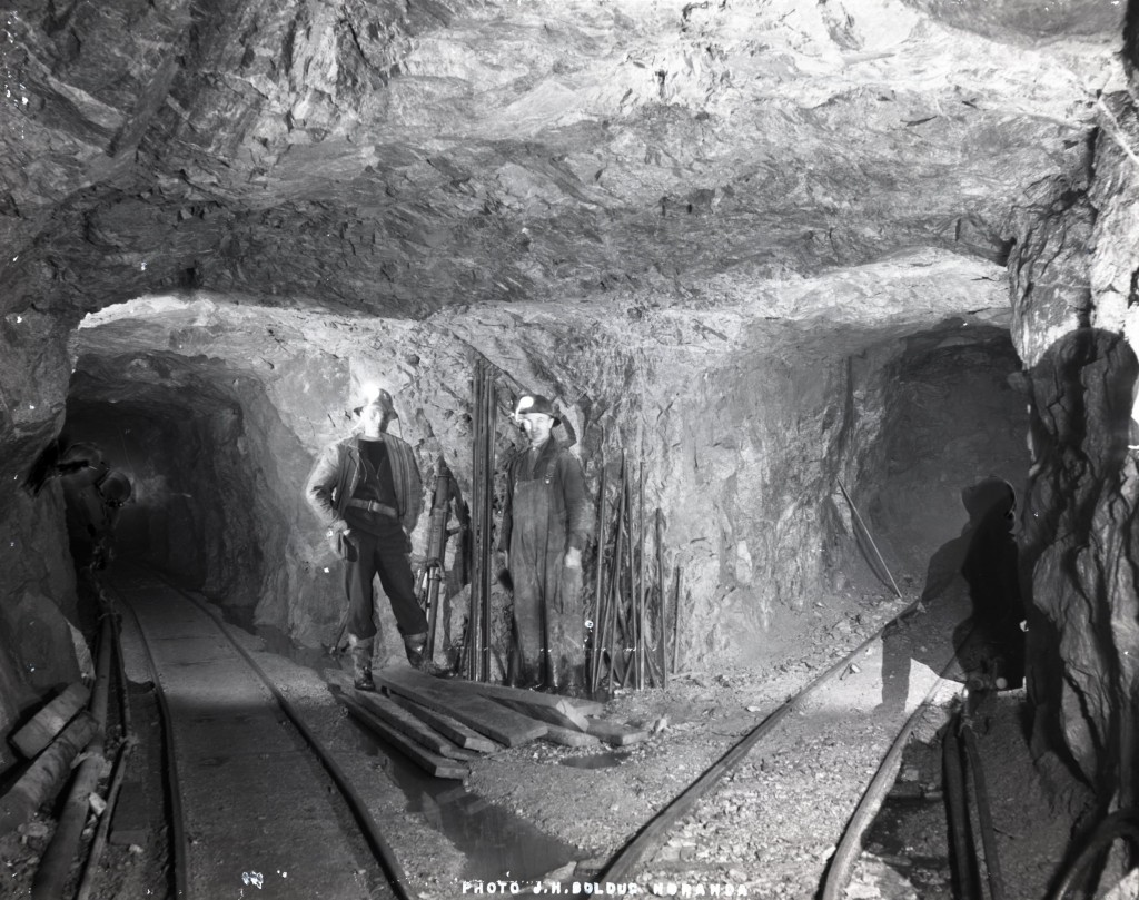 Underground Work at Elder Mine | The birth of Rouyn and Noranda: a ...