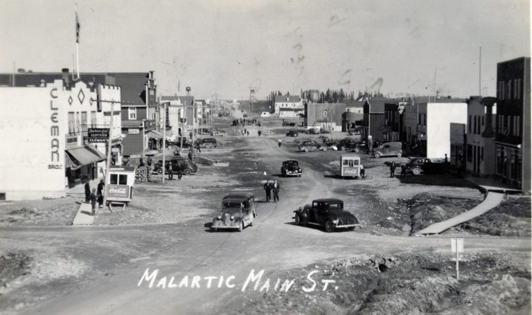 Malartic's Main Street in the 1940s | Gold Rush; stories of big mines ...