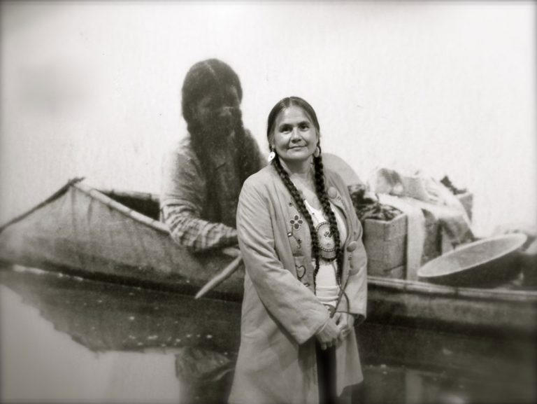 Shelly Boyd in front of Sinixt Mural, circa 2015 | Stories Beneath the ...