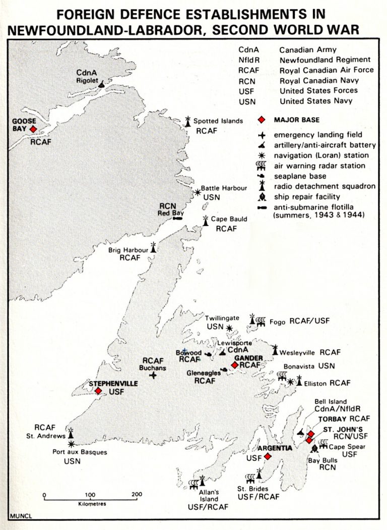 Military bases in Newfoundland and Labrador in World War II | The ...