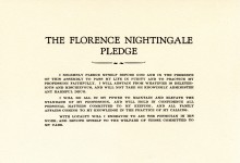 Florence Nightingale Pledge card | Memories of the Women’s College ...